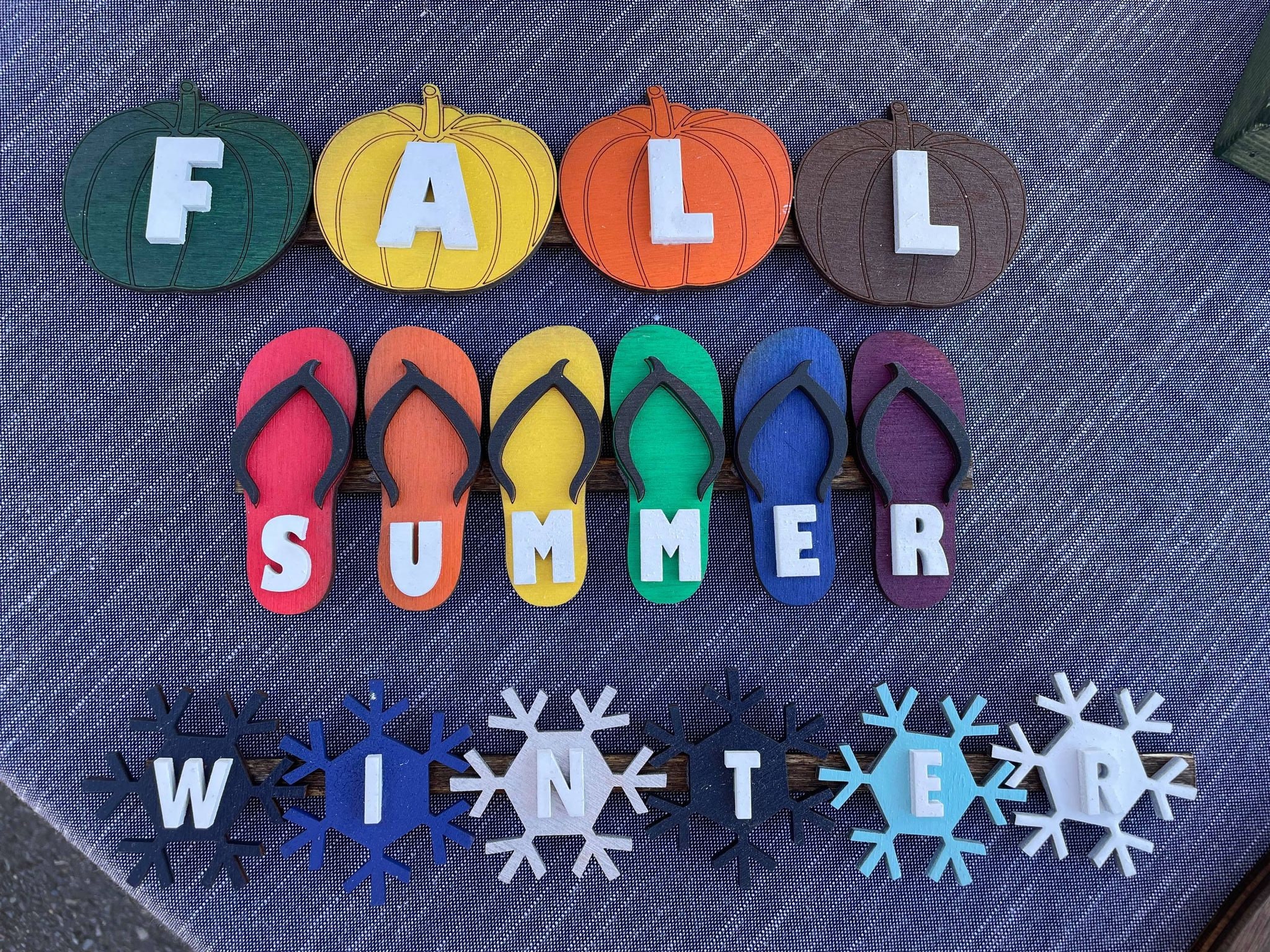 Interchangeable Hello Sign Fall Winter Spring summer | Etsy