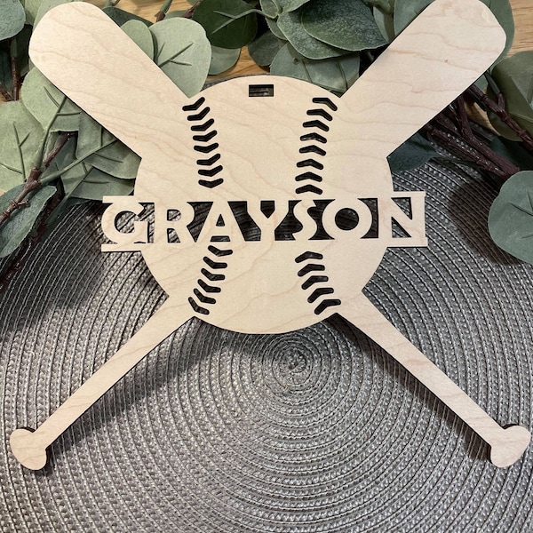 Baseball Name Sign - Etsy