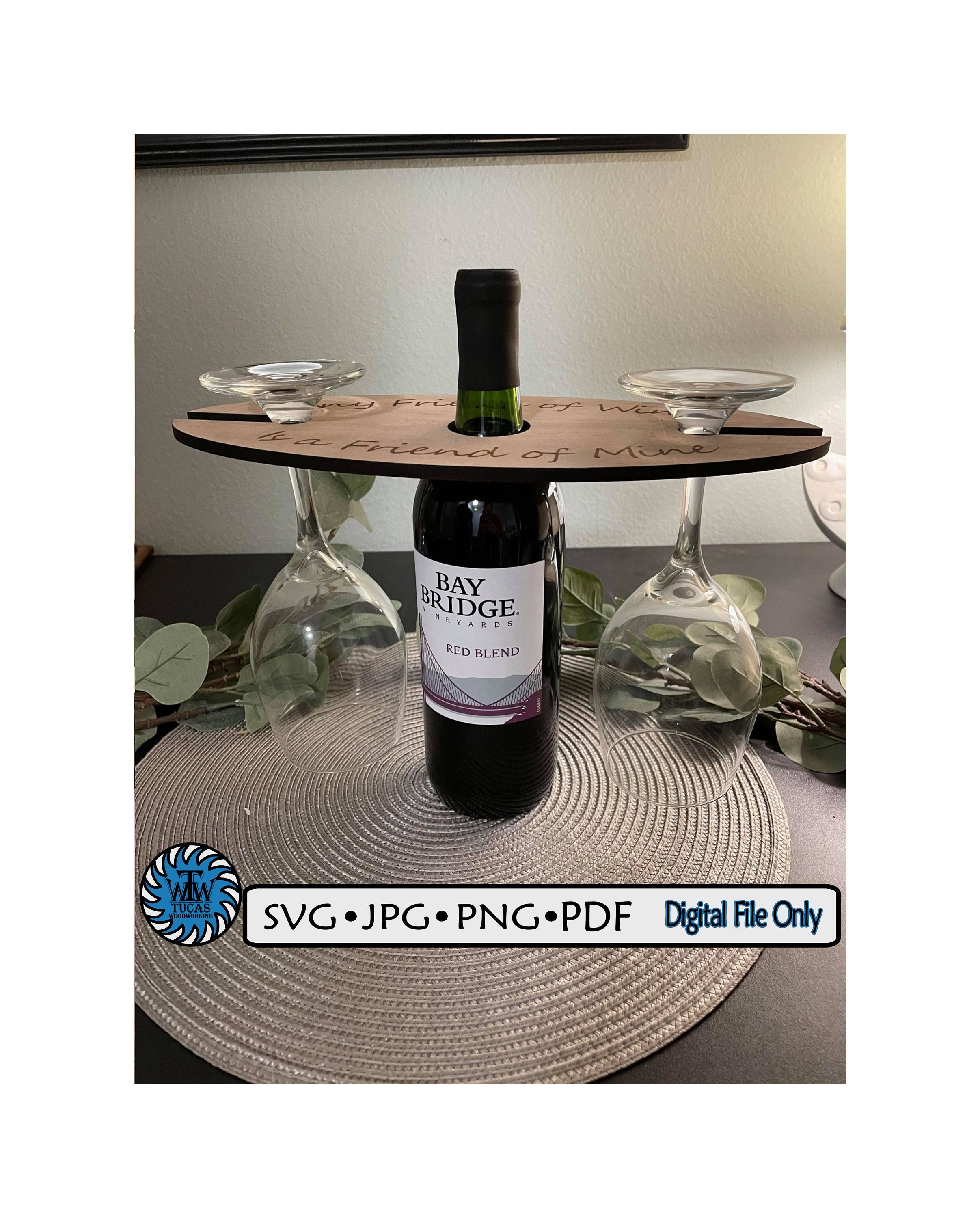 Wine Caddy - Digital File SVG - Etsy Australia
