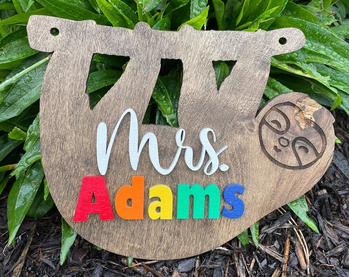 Sloth Door Hanger Sign Digital File-svg - Etsy