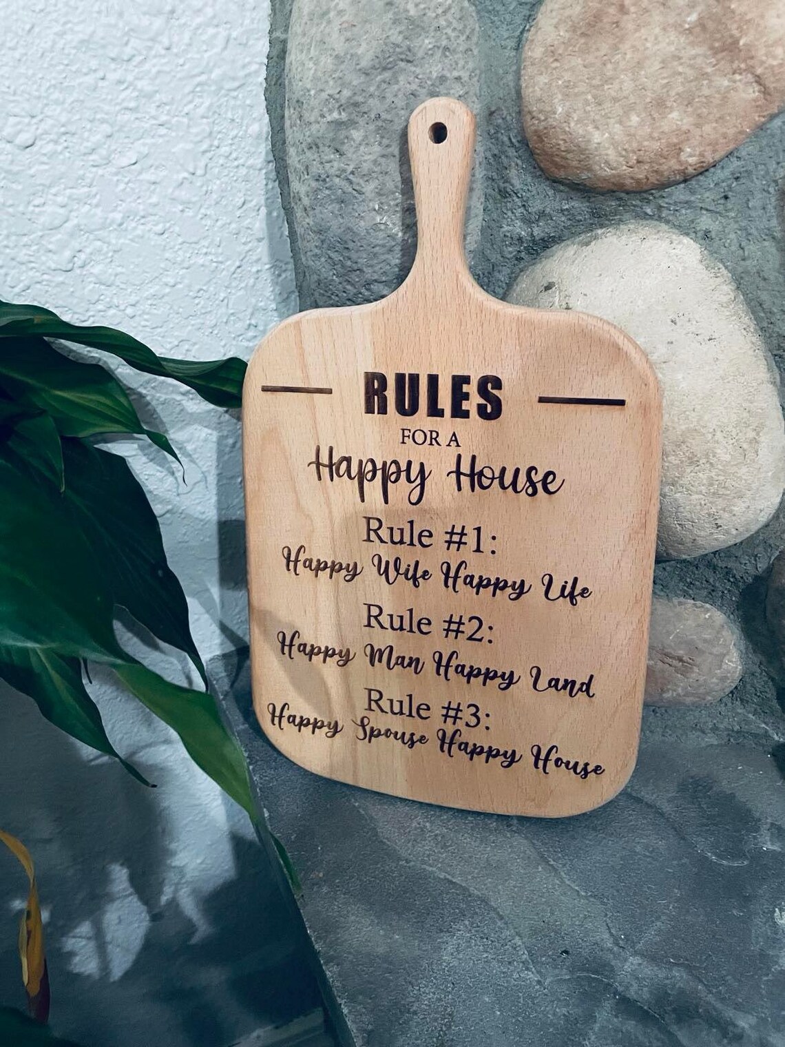 Rules for a Happy House Personalize Cutting Boards - Etsy