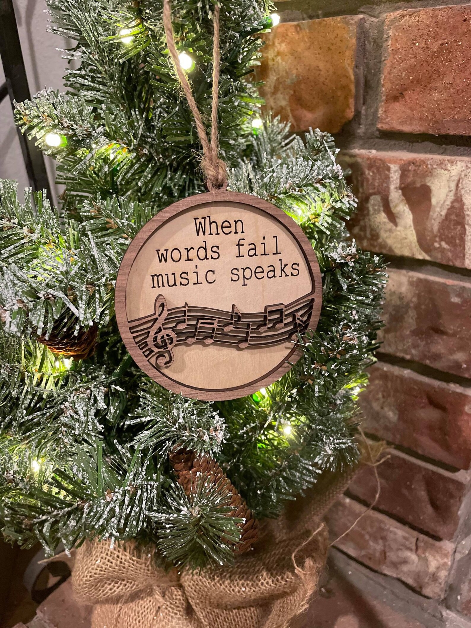 When Words Fail Music Speaks Ornament Bundle 2 Versions 2 - Etsy