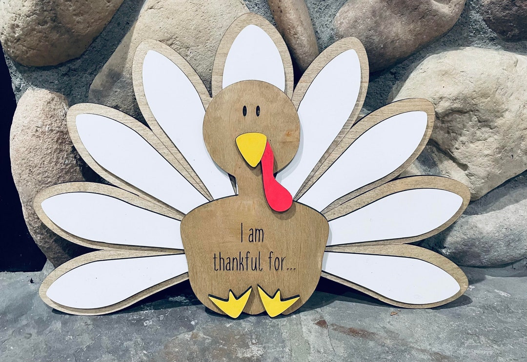 Thankful Turkey | Whiteboard | Acrylic | Custom | Thanksgiving ...