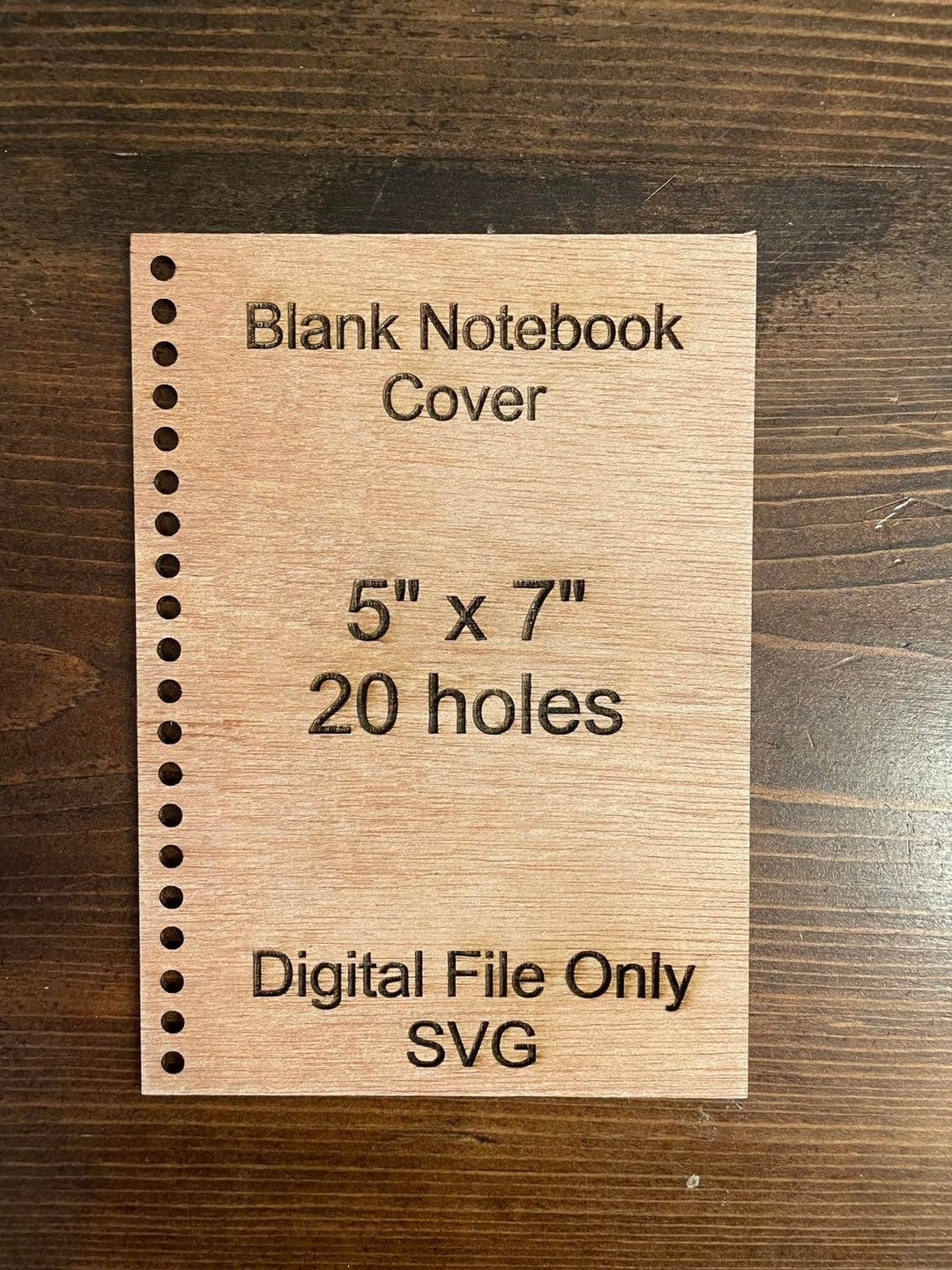 Blank Notebook Cover | 20 Holes | 5"x7" | Digital File | SVG - Etsy