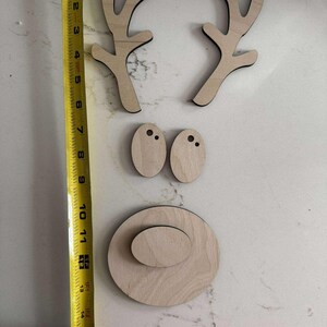 Digital File | Reindeer Cut Out | DIY Crafts | Red Nose | Christmas ...