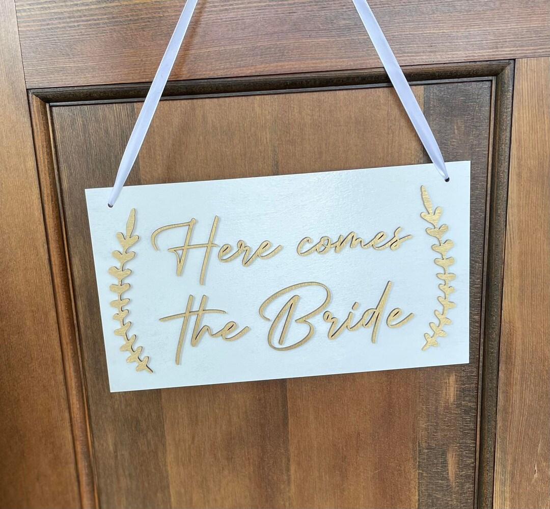 Here Comes the Bride | Ringbearer | Groomsman | Wedding | Signs ...