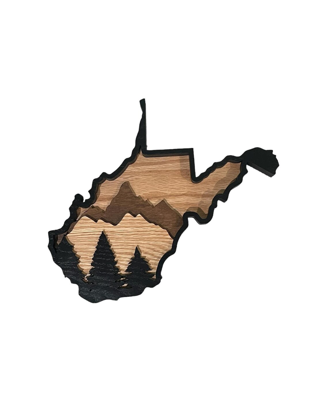West Virginia | 4 Layer | Mountains | Trees | Wall Hanging | Digital ...