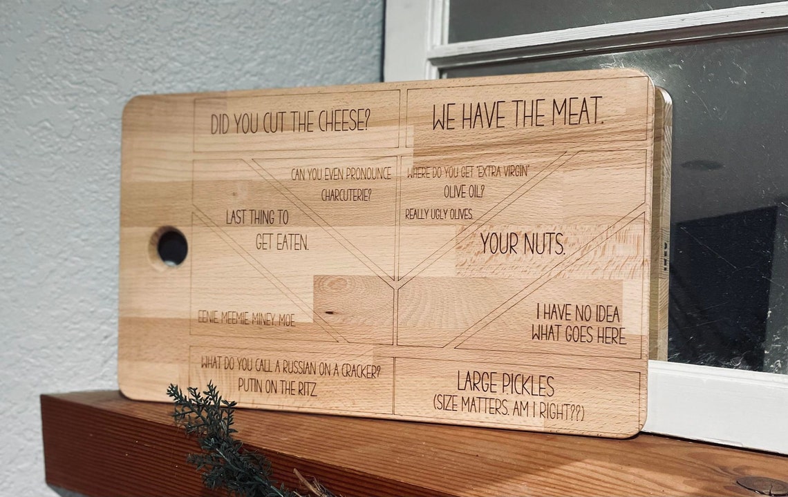 Funny Cheese Board Charcuterie Wanna Be Fancy Score - Etsy