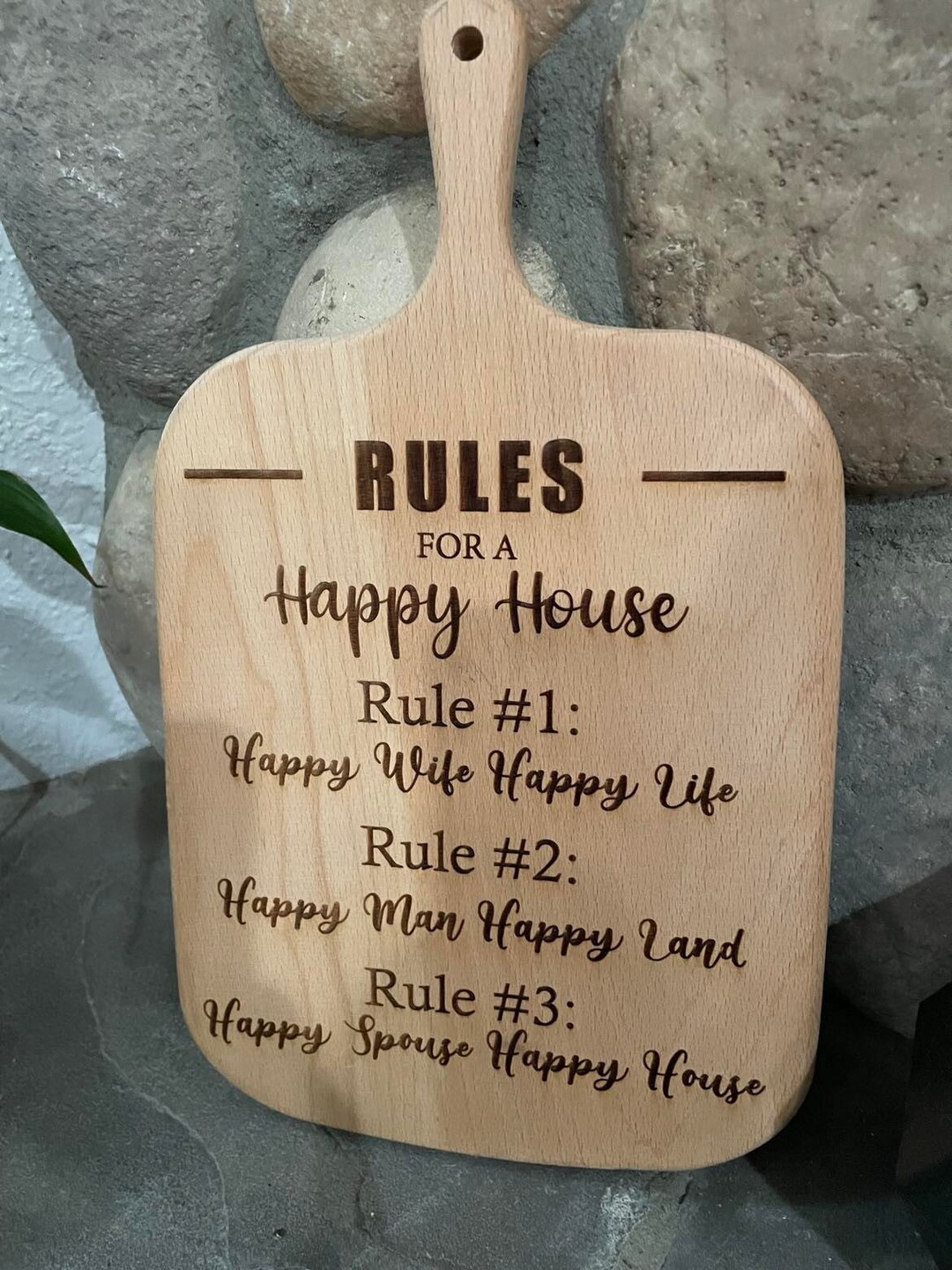 Rules for a Happy House | Personalize | Cutting Boards | Husband | Wife ...