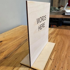 Desk Sign - Digital File SVG Simple Sign With Stand Glow Forge Friendly ...