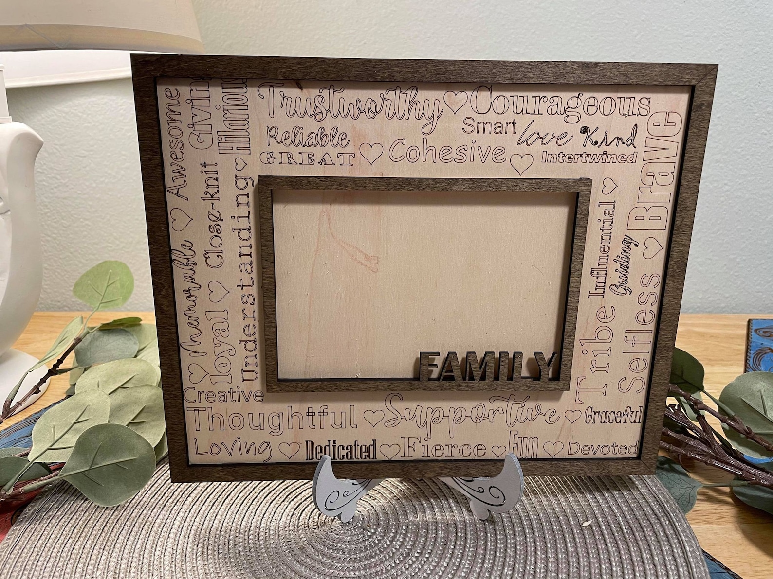 Family Word Picture Frame Digital File Svg Glowforge - Etsy