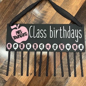 Class Birthday Sign Family Birthdays Cut Score Engrave Colors Glowforge ...