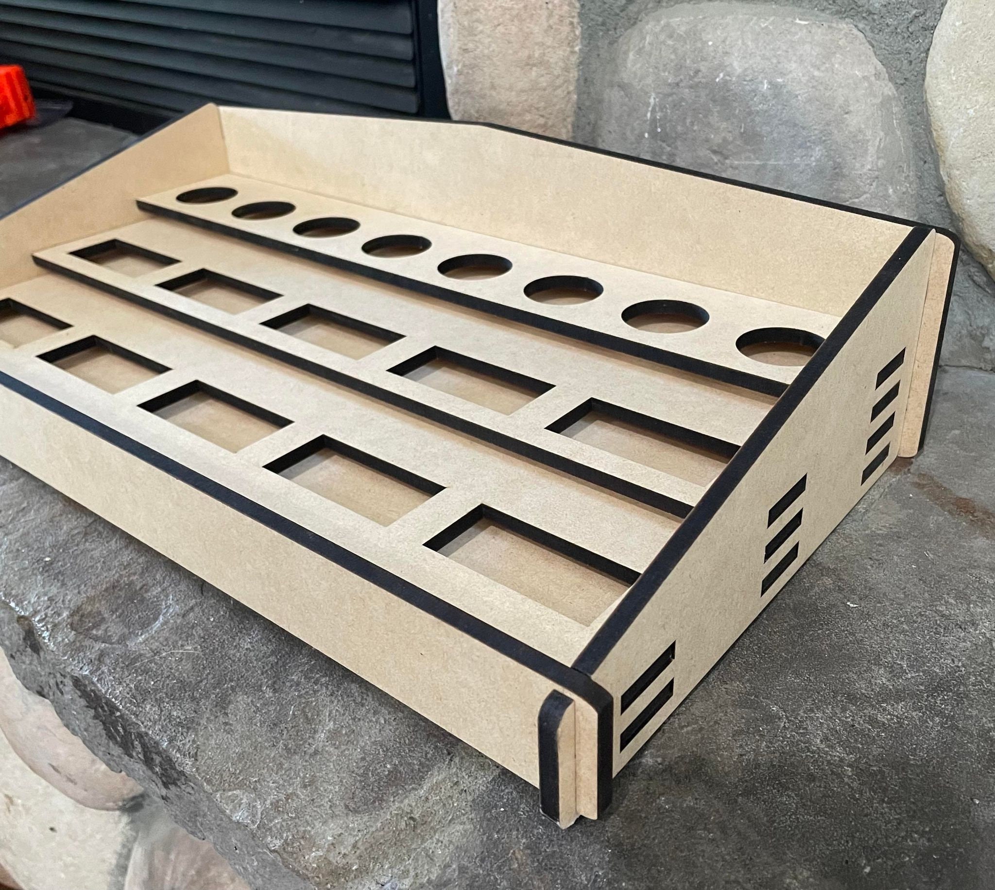 Display Box Slots 3 Tier Laser Cut Digital File SVG - Etsy