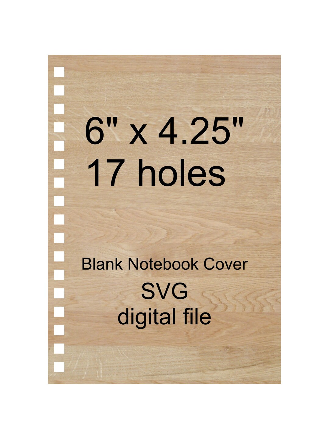 Blank Notebook Cover 6"x4.25" With 17 Holes - Dollar Tree Notebooks ...