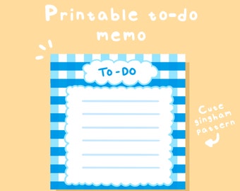 Cute Grocery List Memo Sheet Printable Digital Download Memo | Etsy