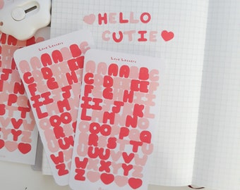 Cute Letter Stickers - Etsy