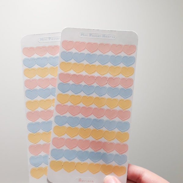 Mini Heart Stickers - Etsy
