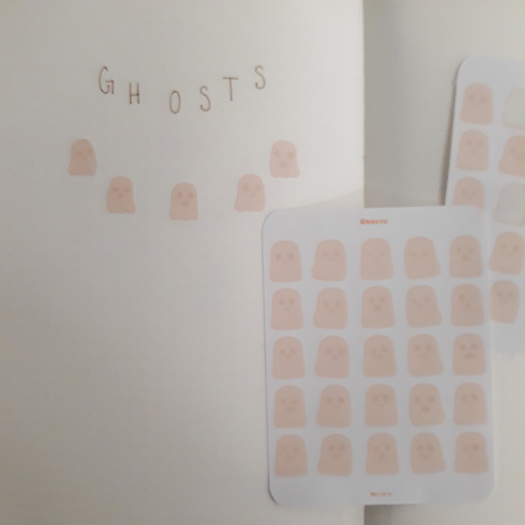Mini Ghosts Sticker Sheet Halloween Ghost Stickers Ghosts Sticker Sheet ...