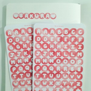 Circle Letter Stickers Set V2 Bubble Letter Stickers Pastel Letter ...