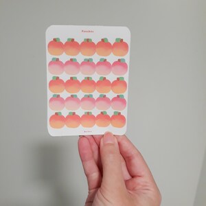 Mini Peaches | Peaches Sticker Sheet | Cute Peach Sticker Sheet - Etsy