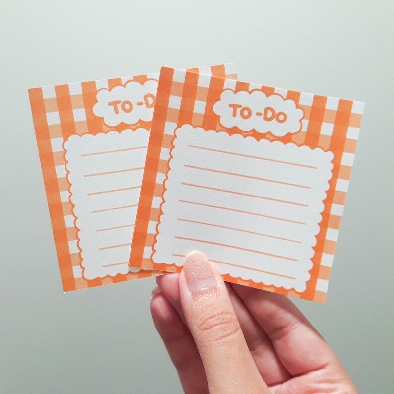 Orange Gingham To-do Memo Printable Sheet | Digital Download Memo ...