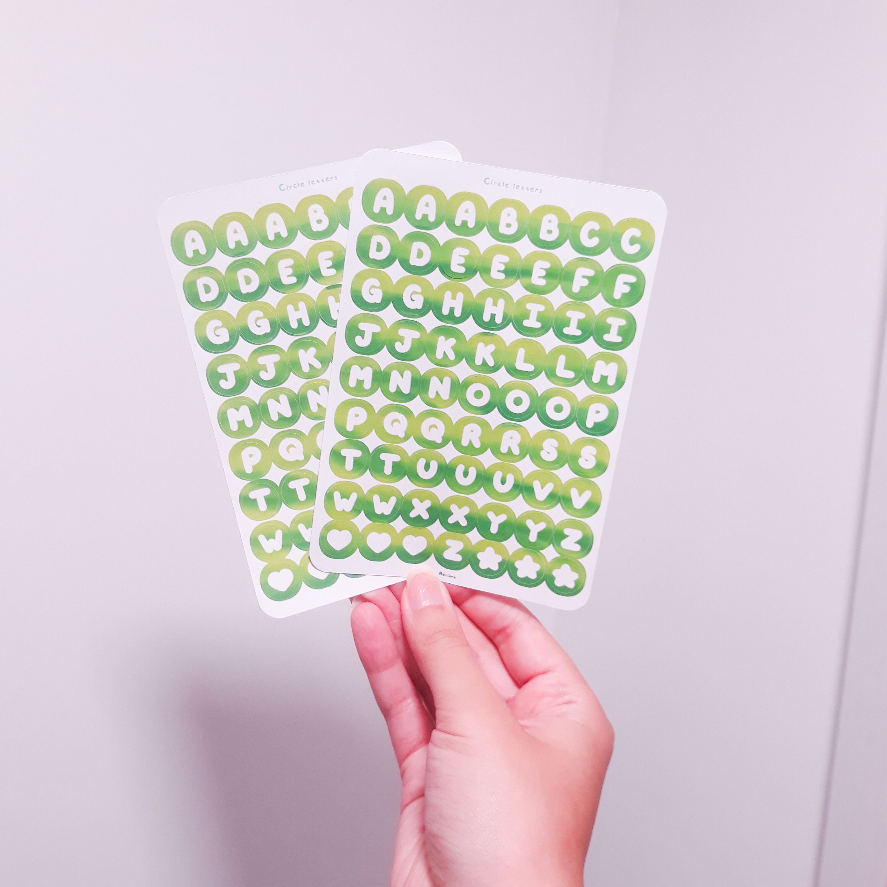 Circle Letter Stickers Set Bubble Letter Stickers Rainbow | Etsy