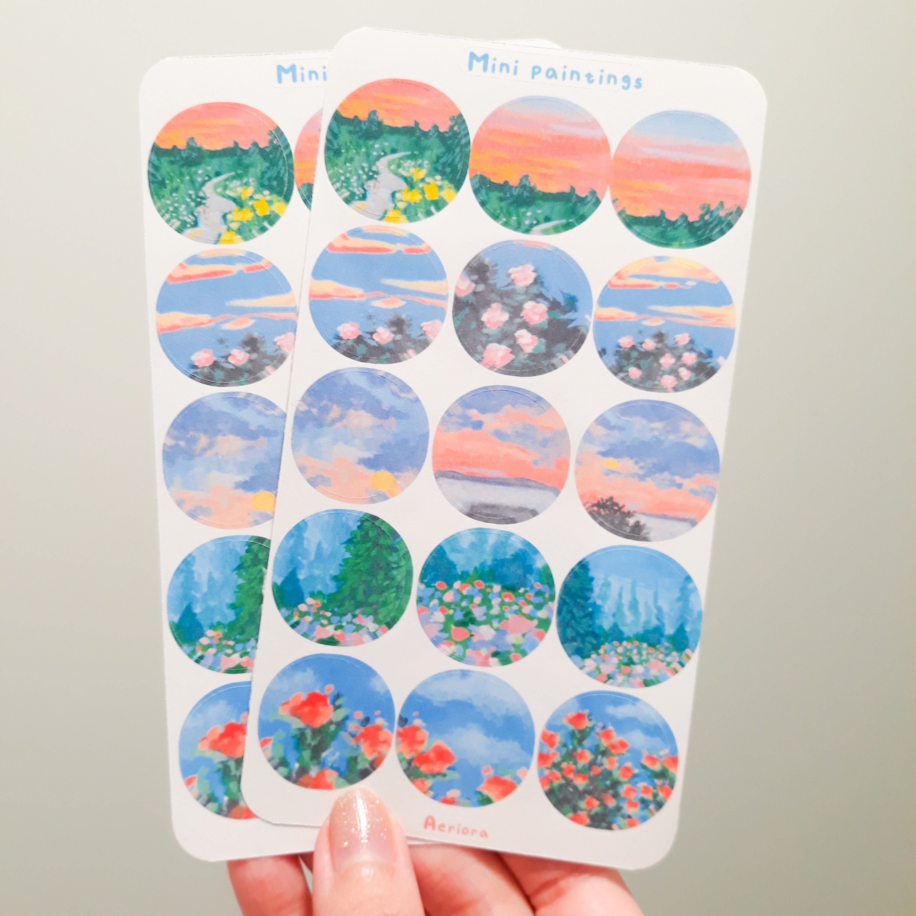 Mini Painting Circle Sticker Sheet Cute Painting Circle - Etsy