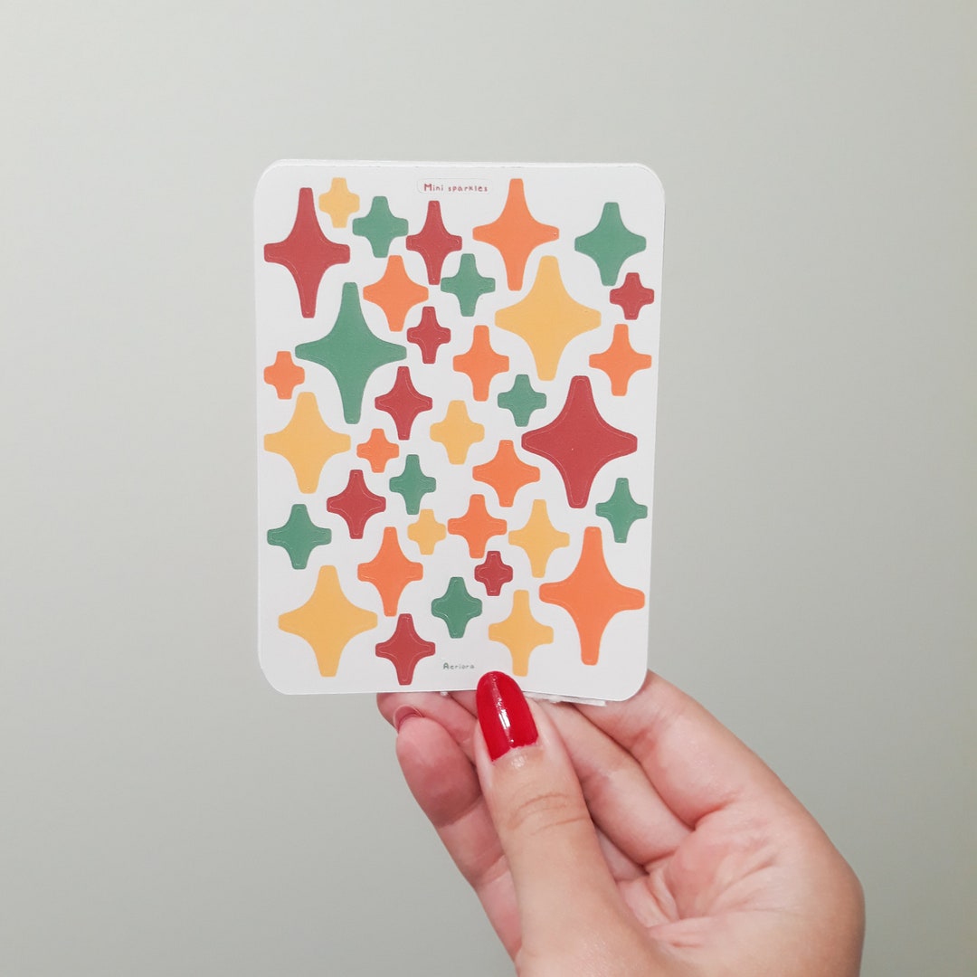 Mini Fall Sparkles Sticker Sheet Autumnal Sparkle Stickers Sparkle ...