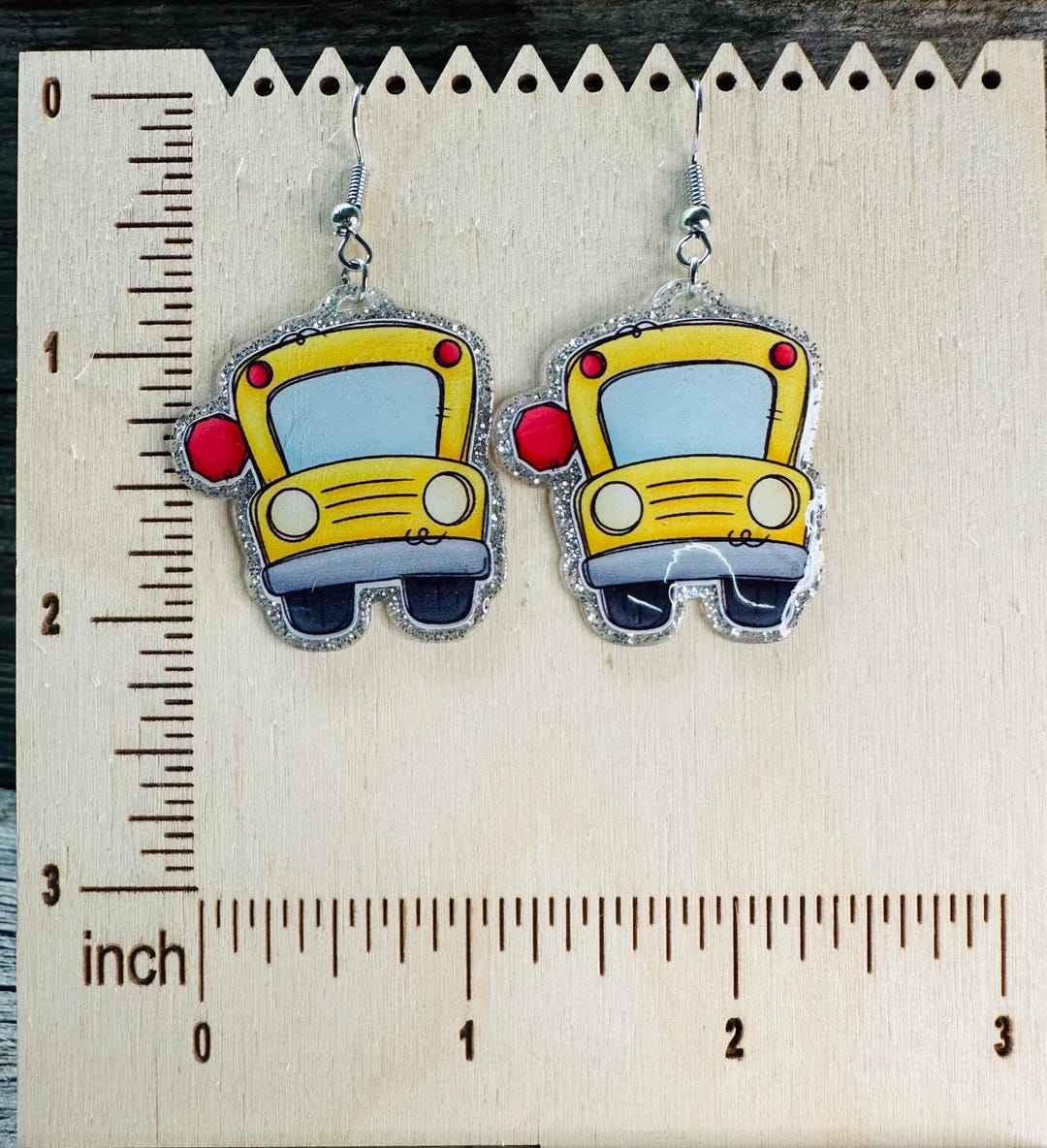 Dangle School Bus Earings - Etsy
