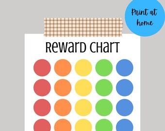 Green Reward Chart, Green Printable Reward Chart, Kids Reward Chart ...