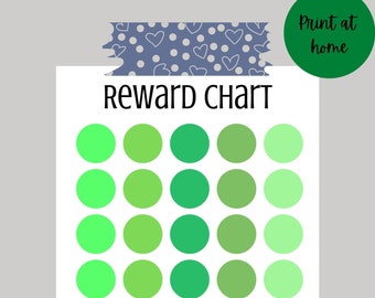 Rainbow Reward Chart, Printable Reward Chart, Kids Reward Chart ...