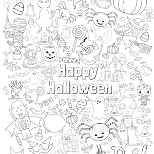 Giant Halloween Coloring Poster Download, Halloween Coloring Poster ...