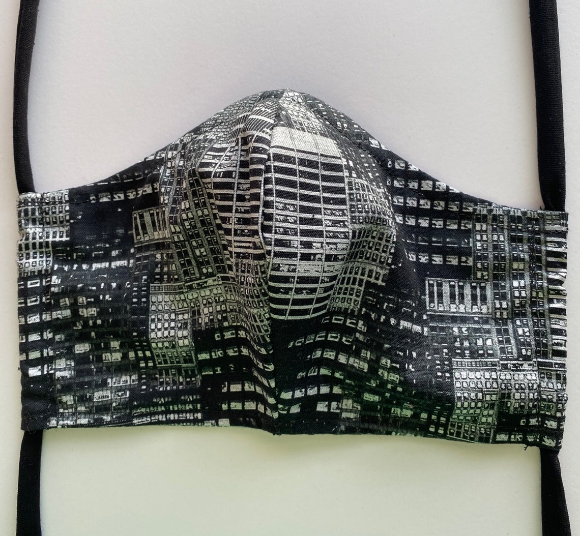 Cityscapes 100% Cotton Facemask, City Facemask, Building Facemask ...