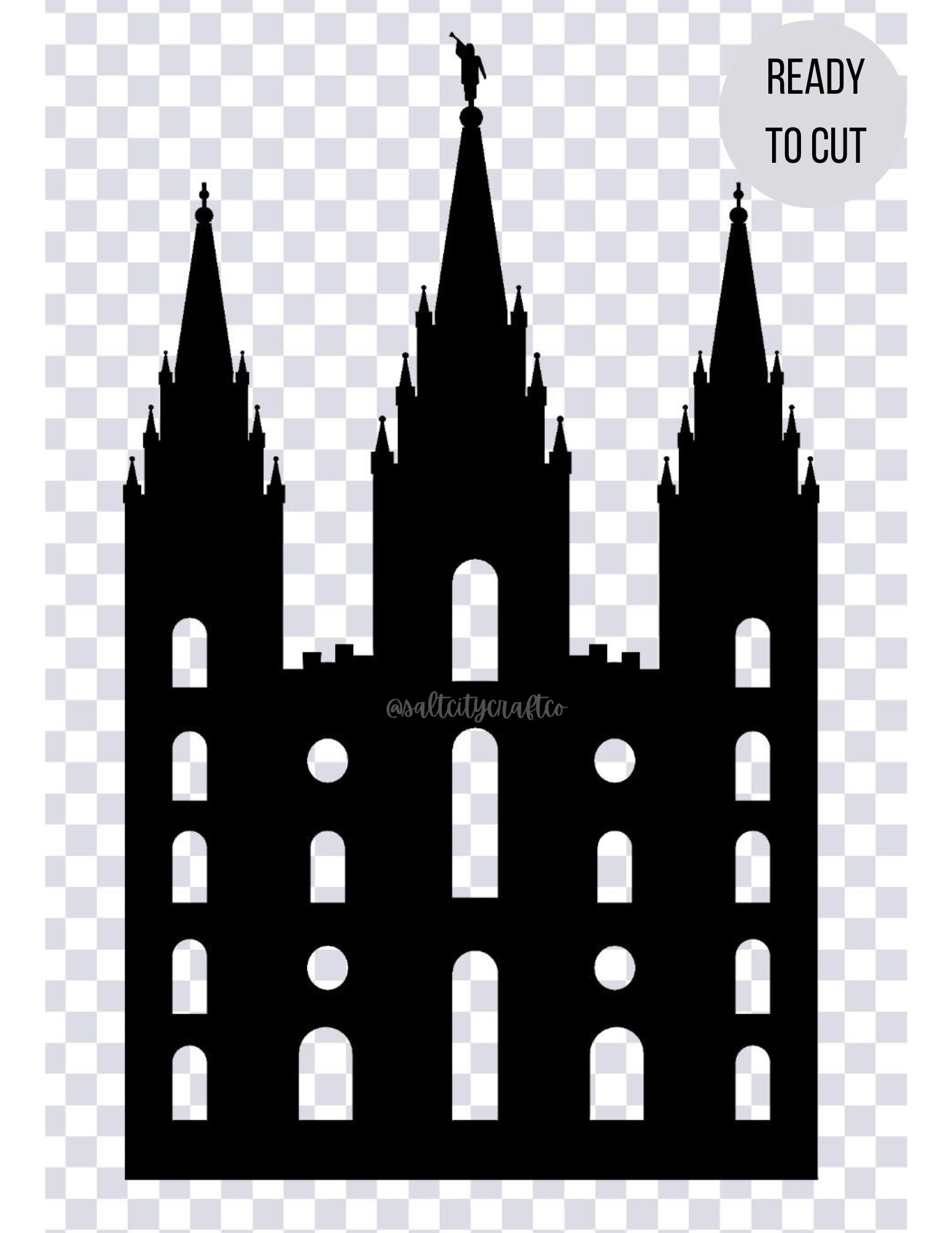 Salt Lake Temple Cut Image, Ready to Cut Salt Lake Temple, LDS Temple ...