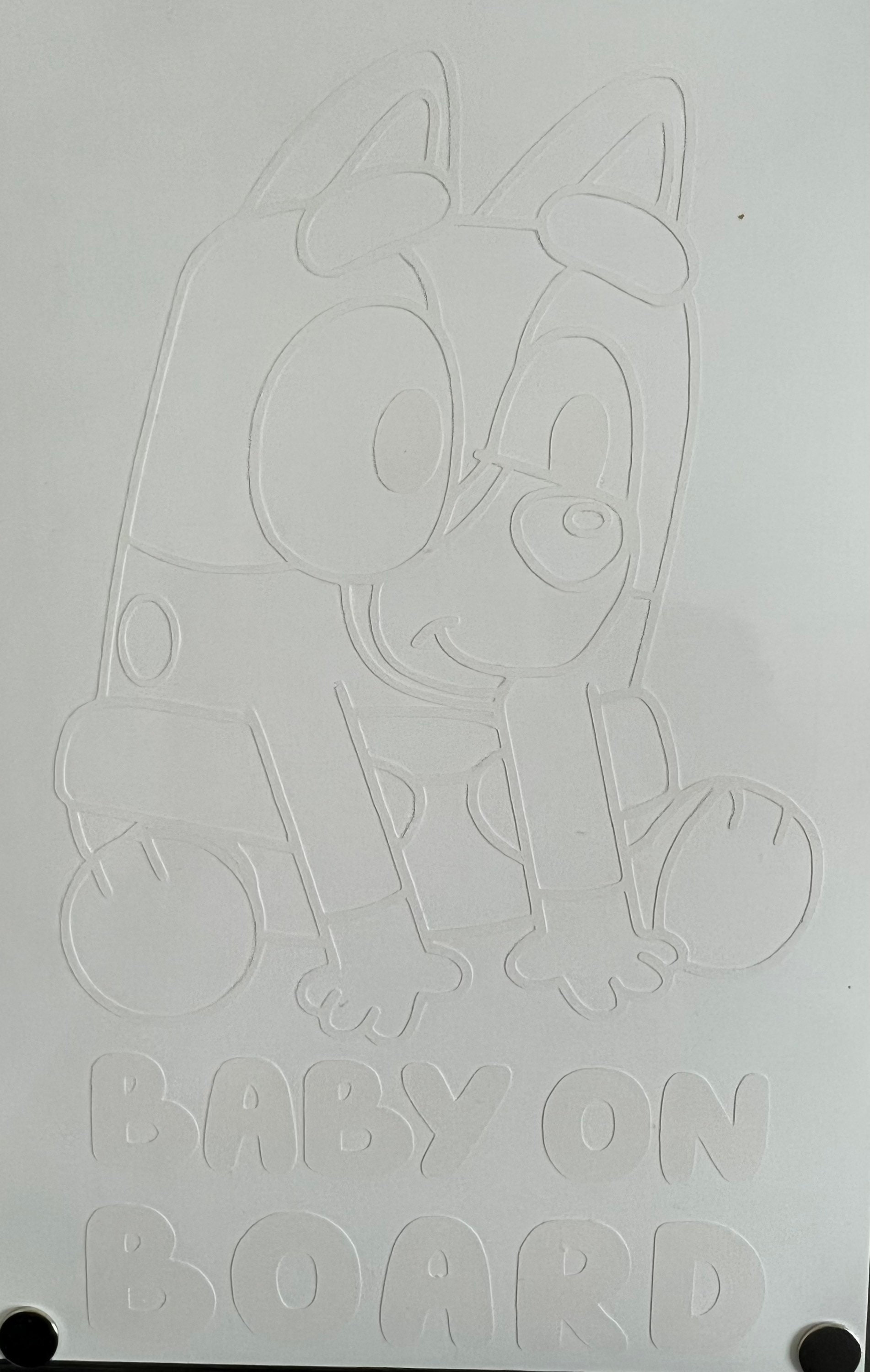 Bluey Baby on Board Vinyl Decal, Bluey Decal - Etsy