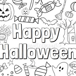 Giant Halloween Coloring Poster Download, Halloween Coloring Poster ...