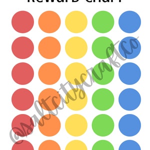 Rainbow Reward Chart, Printable Reward Chart, Kids Reward Chart ...