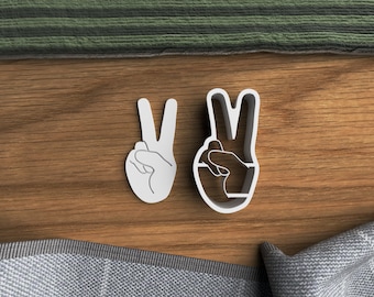 Peace Hand Sign Emoji Cookie Cutter - Etsy