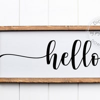 Hello SVG File, Hello Door SVG File, Door Decal SVG File, Hello Sign ...