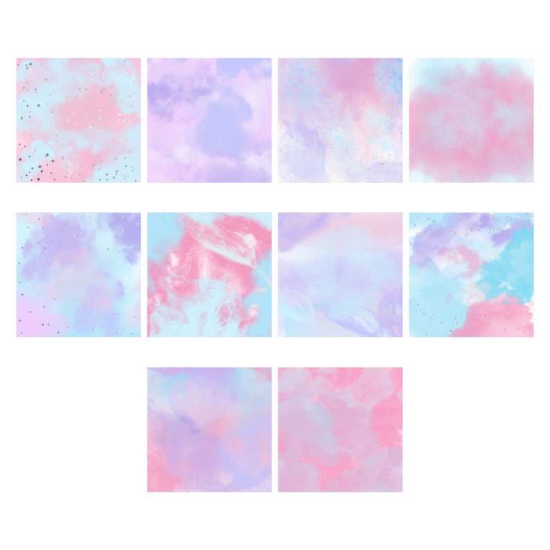 Cotton Candy Digital Paper Pastel Texture Cotton Candy | Etsy