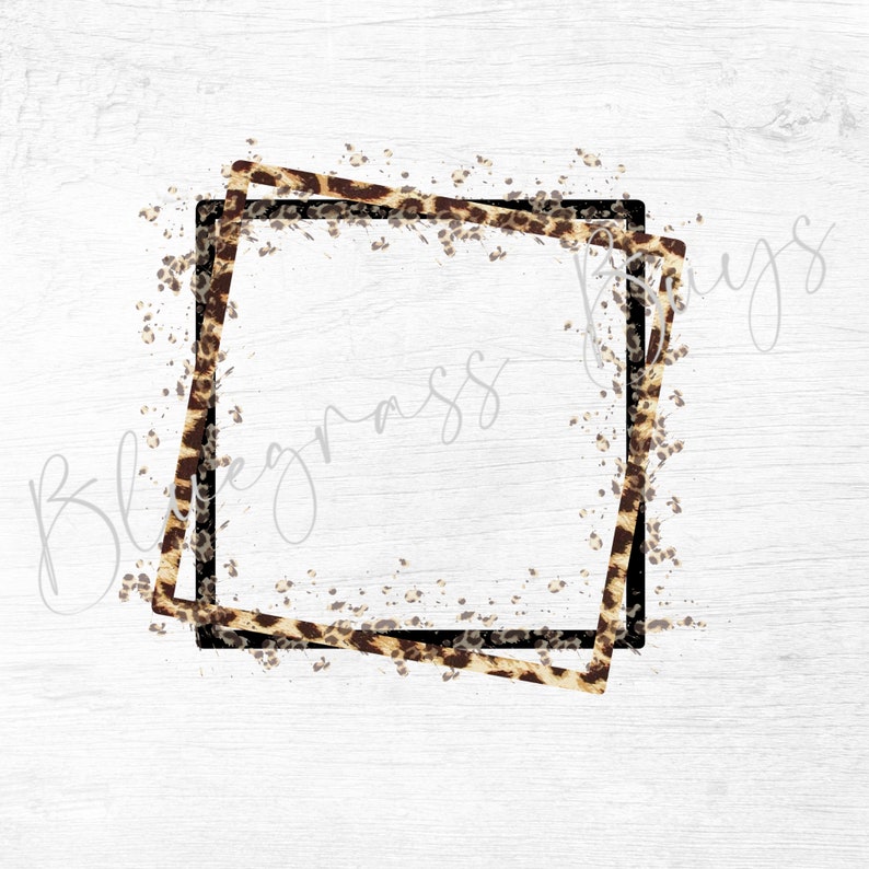 Leopard Paint Splatter Frame PNG, Leopard Sublimation Design - Etsy