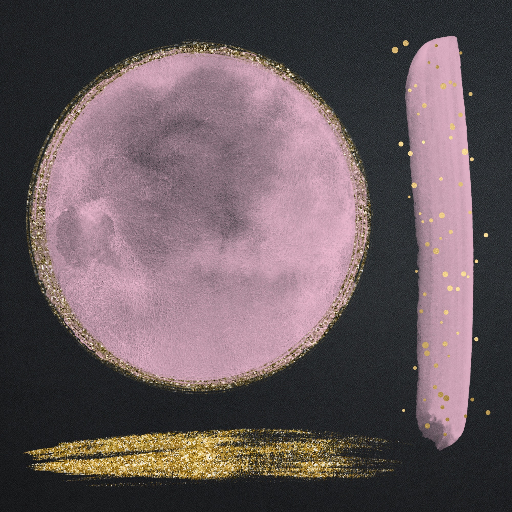 Blush and Gold Watercolor Elements Watercolor Clipart - Etsy