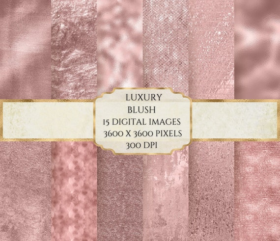 Blush foil digital paper Digital paper pack Luxury foil Scrapbook paper ...
