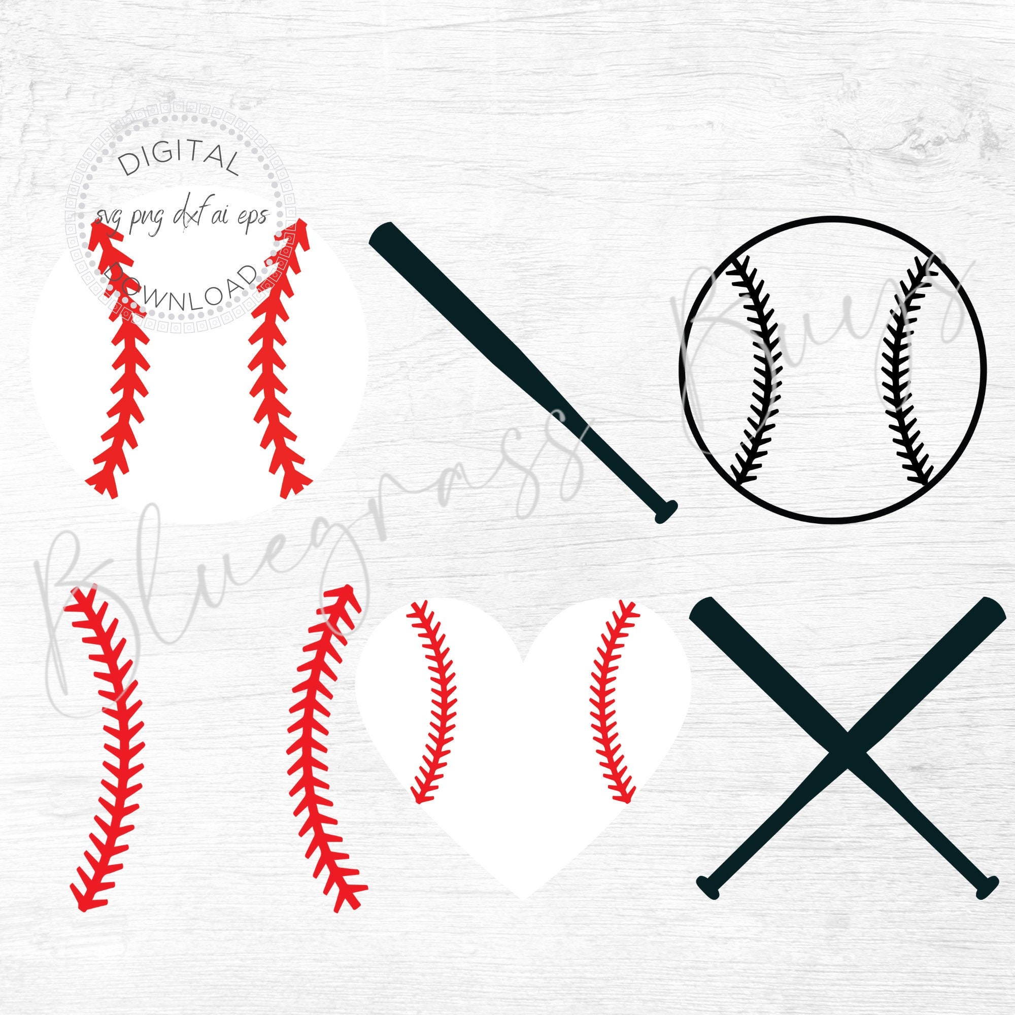 Baseball Bundle SVG Baseball Cut File Sports Clipart | Etsy