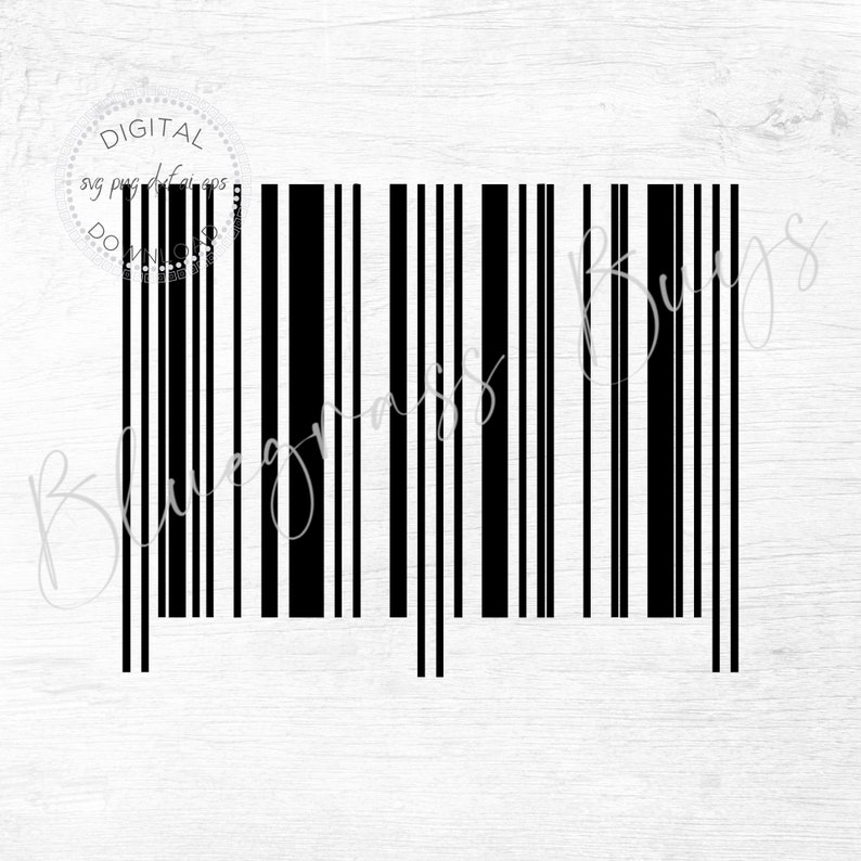 Barcode SVG Bar Code PNG Plain Barcode Digital Download - Etsy