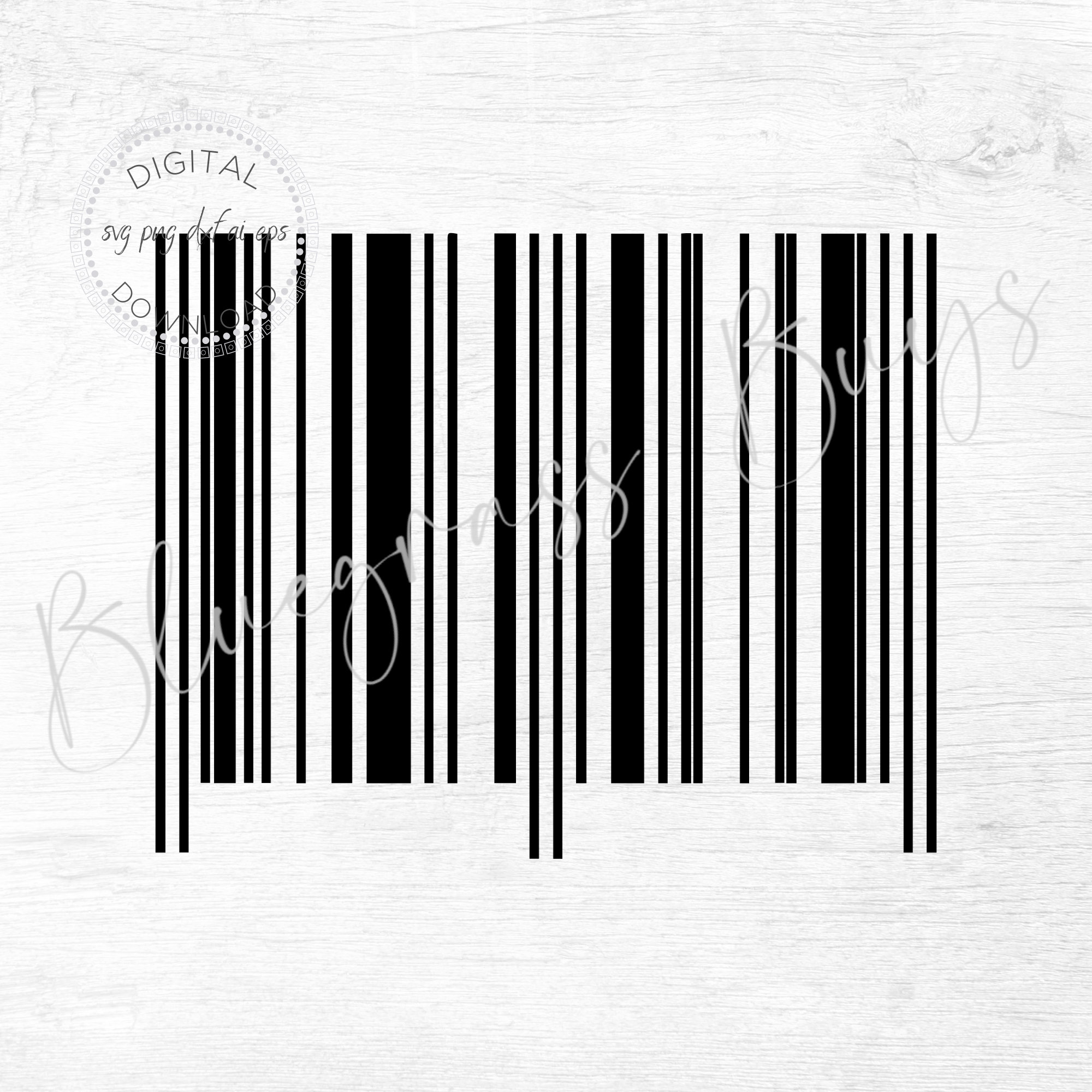 Código de barras SVG Código de barras PNG Código de barras - Etsy España