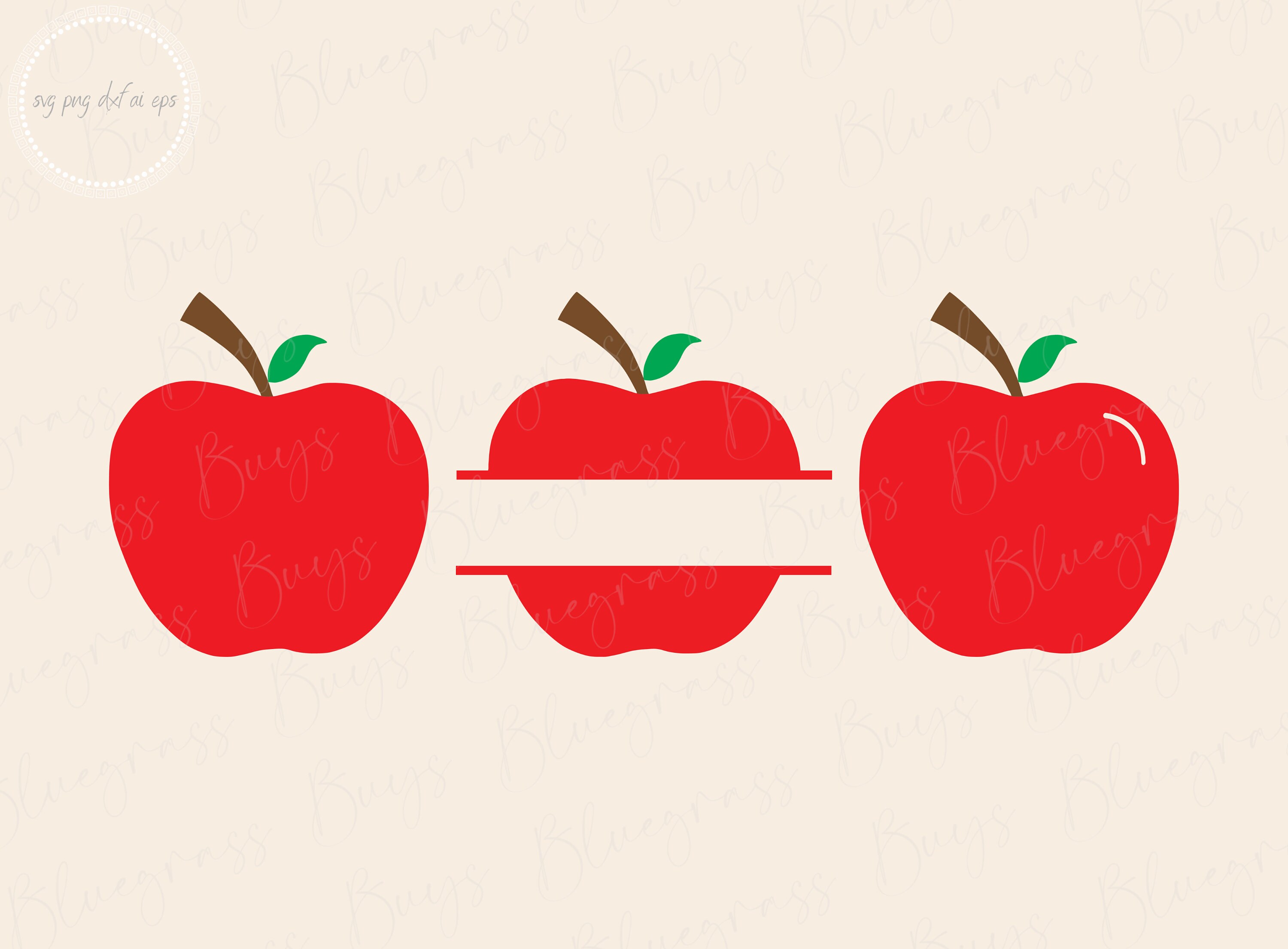 Apple Svg, Apple Monogram Svg, Split Monogram Svg, Teacher Monogram Svg ...