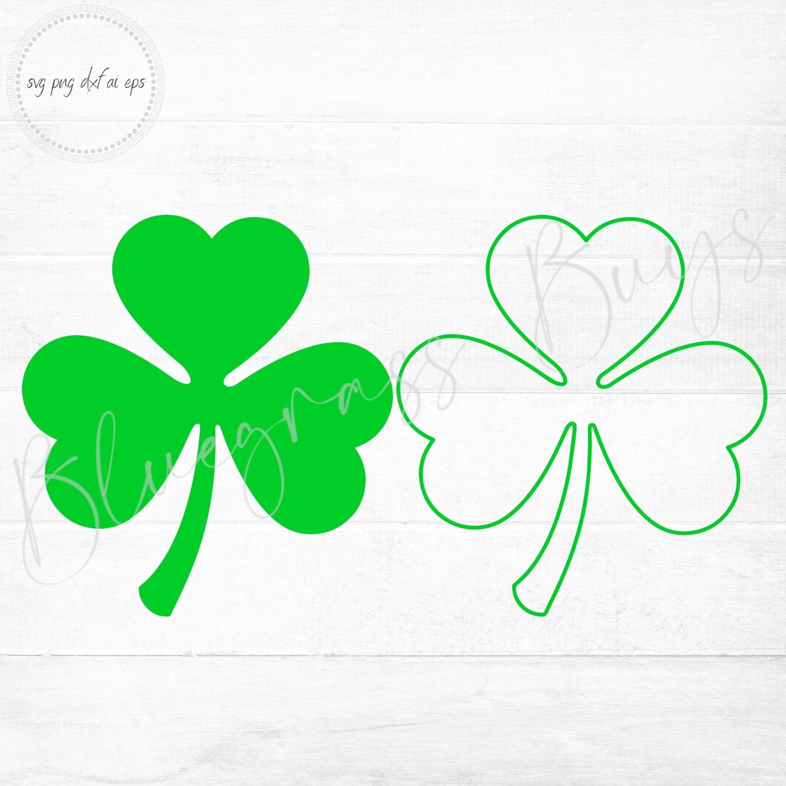 St Patricks Day Shamrock SVG Shamrock Silhouette SVG St. - Etsy