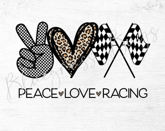 Peace Love Racing Png | Etsy