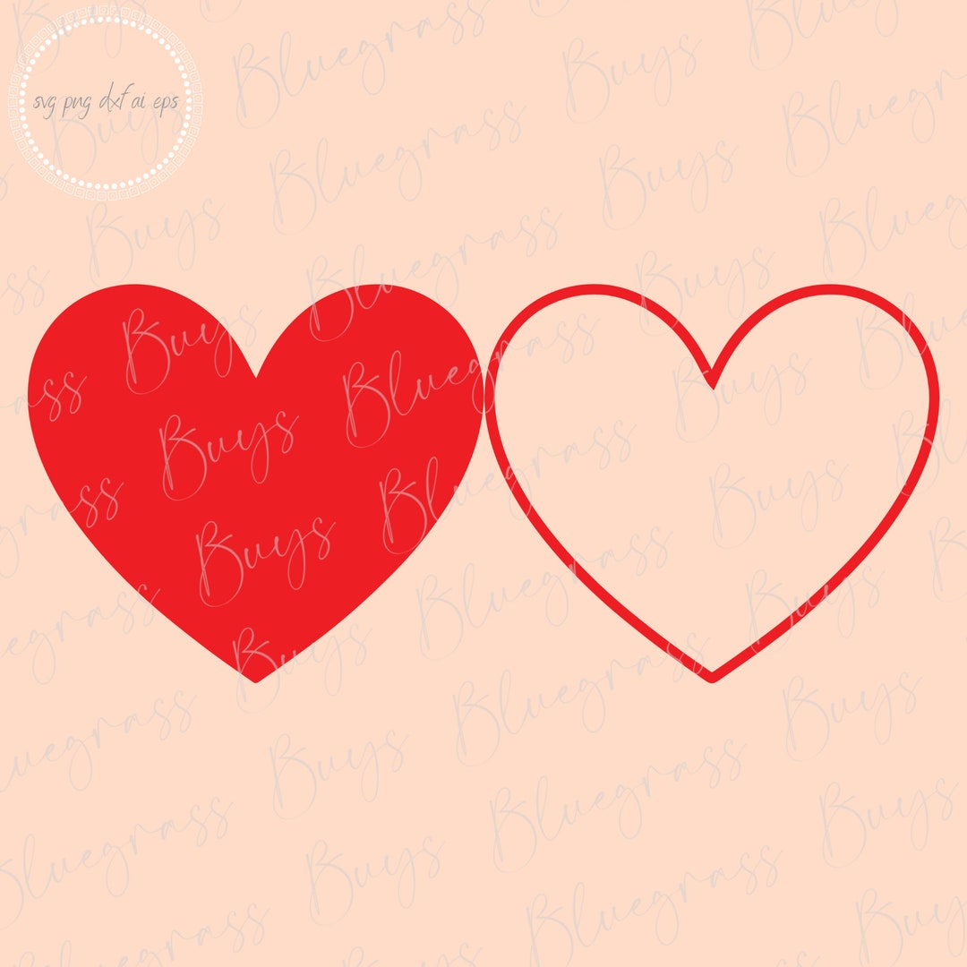 Red Heart Svg, Heart Silhouette Png, Love Clipart, Digital Download ...